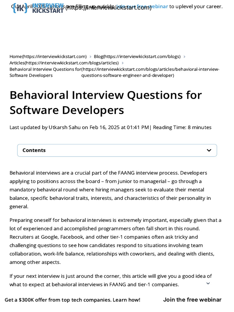 Mastering FAANG Behavioral Interviews | PDF | Job Interview | Mental Health
