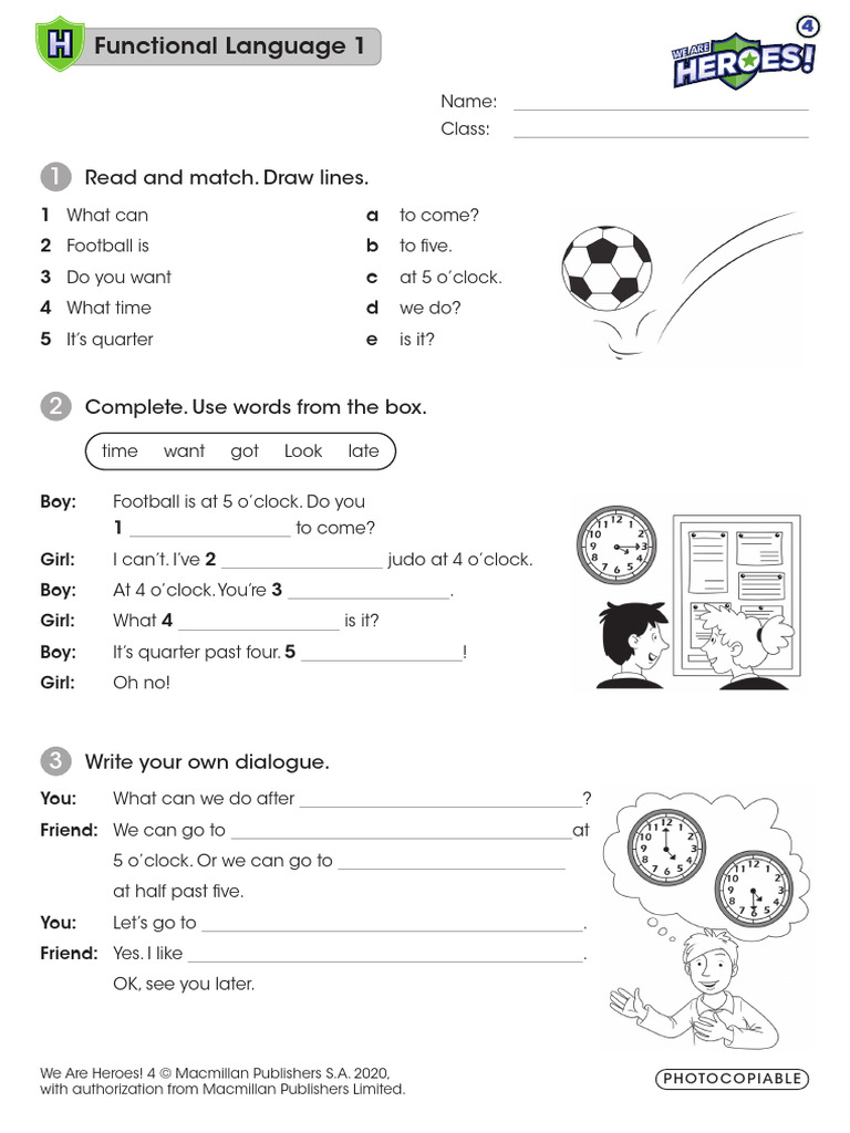 Functional Language Exercises for Kids | PDF