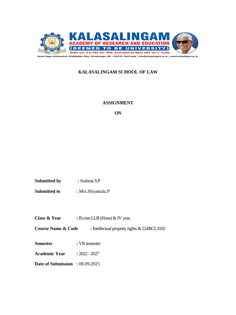 Assignment Cover Page & Rule | PDF