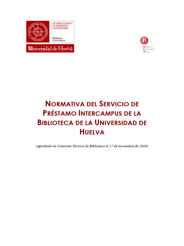 Normativa Prestamo Intercampus | PDF | Bibliotecas | Instalaciones