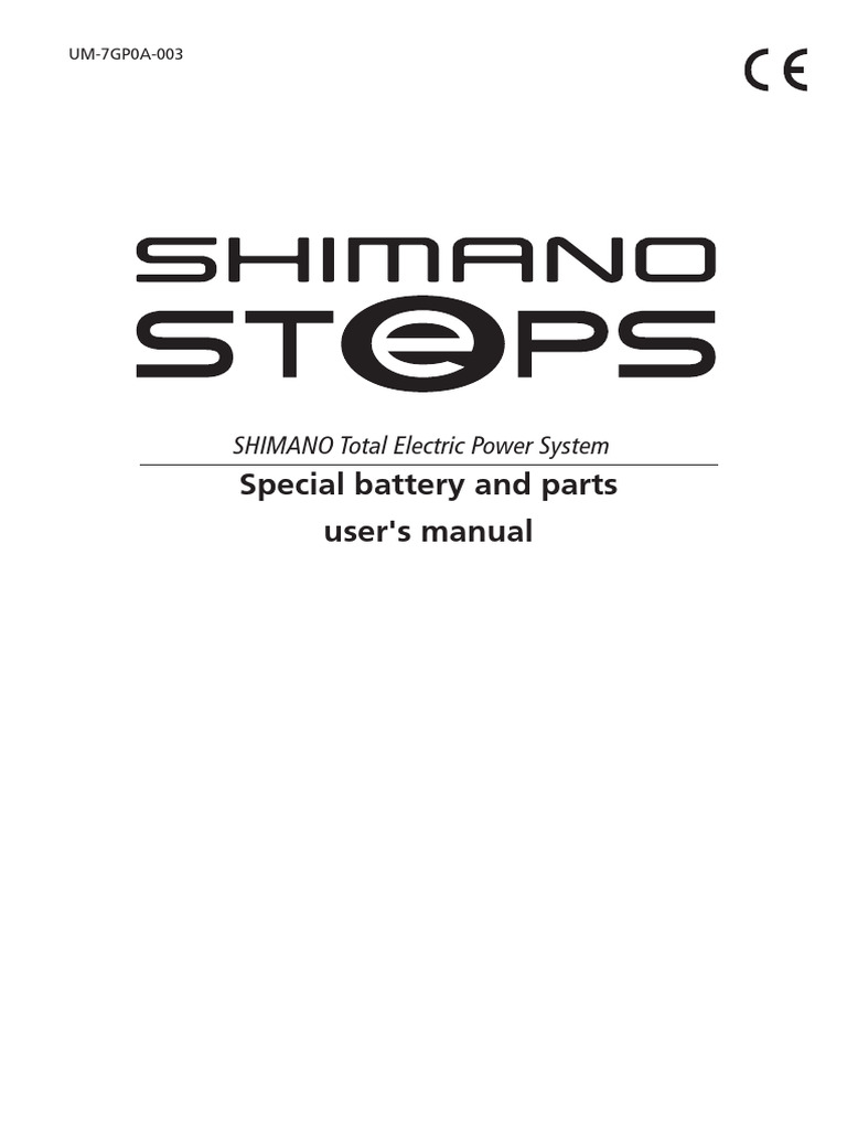 Shimano Steps E6000 Battery Manual | PDF | Battery Charger | Electricity