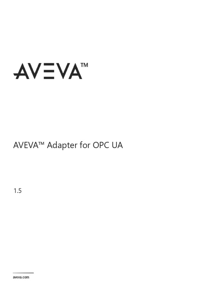AVEVA OPC UA Adapter Overview | PDF | Computing