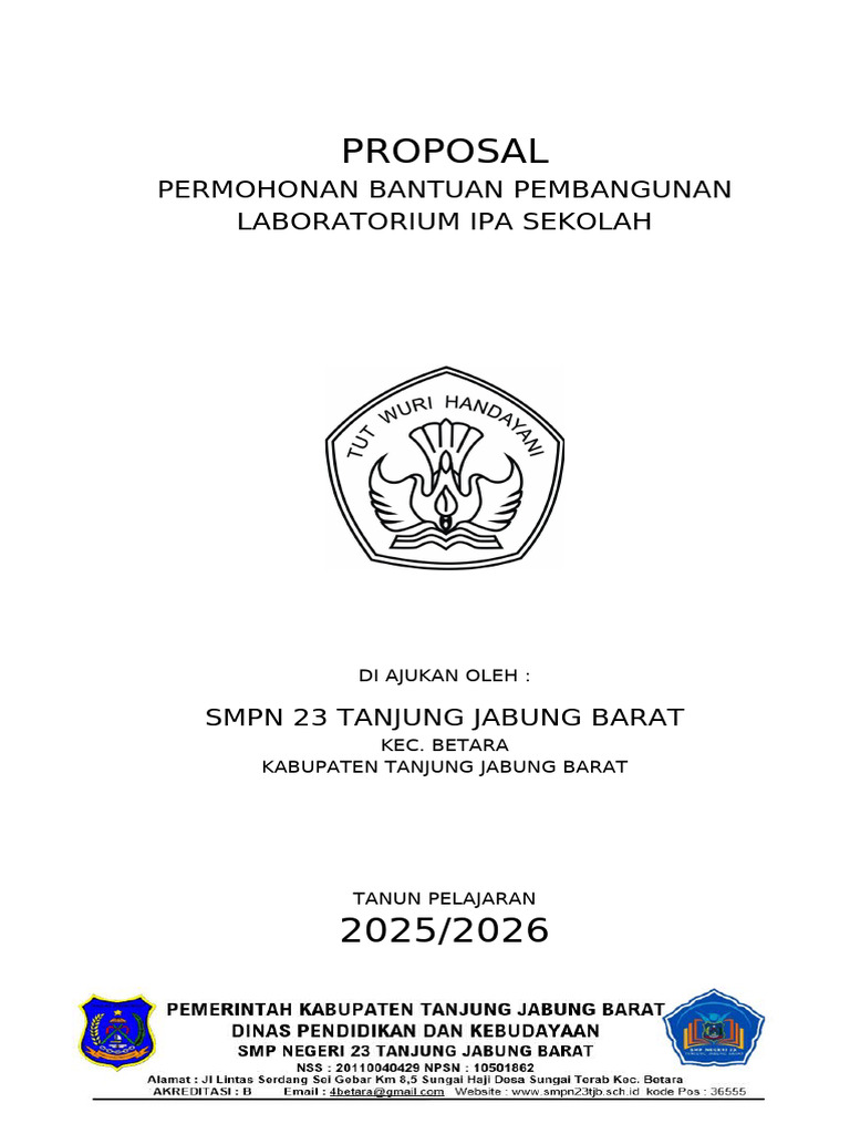 Proposal Lab. Ipa Dan Perpus | PDF