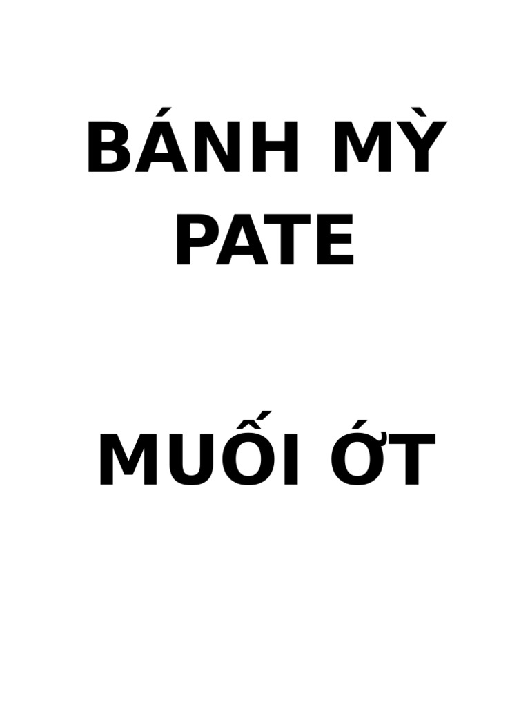 Bánh M Pate | PDF