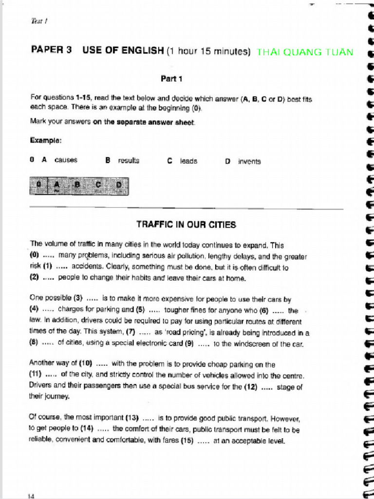 Fce 5 Test 1 | PDF