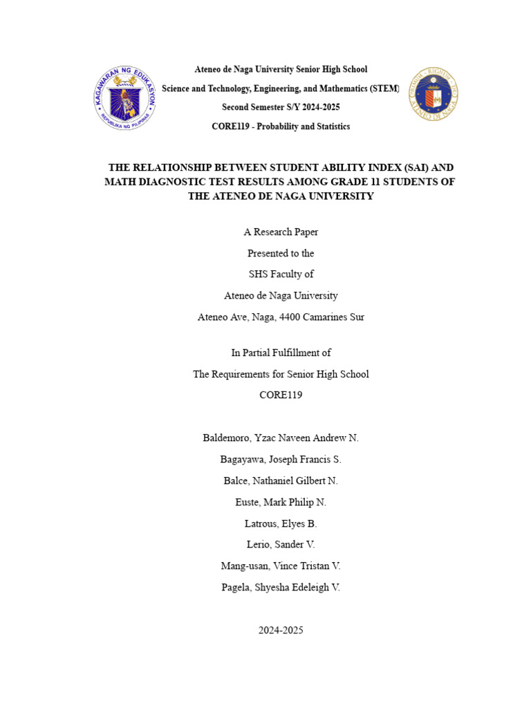 SAI and Math Test Correlation Study | PDF | Mathematics | Learning