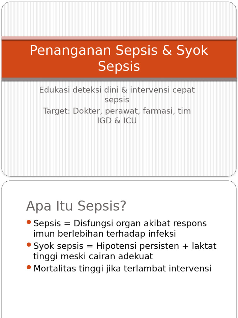 Edukasi Sepsis Icu | PDF