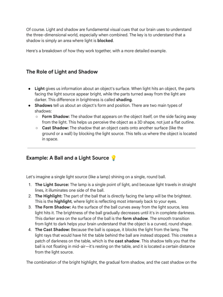 Can You Please Explain Light and Shadows Properly... | PDF | Shadow | Light