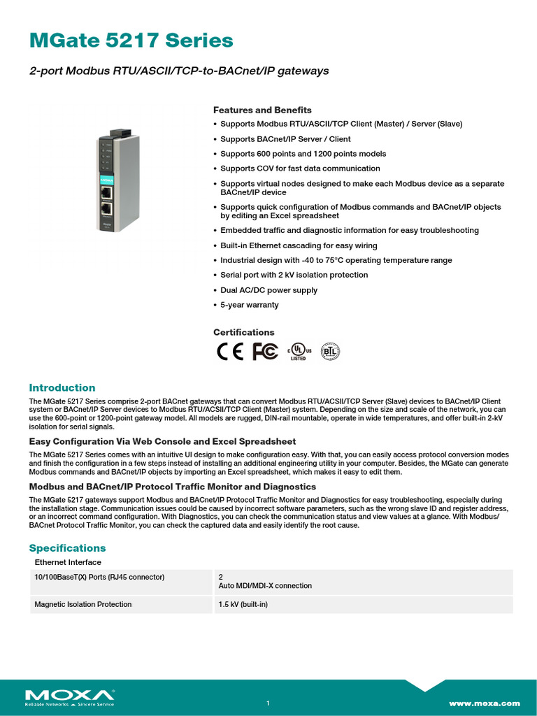 MGate 5217 Series Overview | PDF | Digital Technology | Computer Science