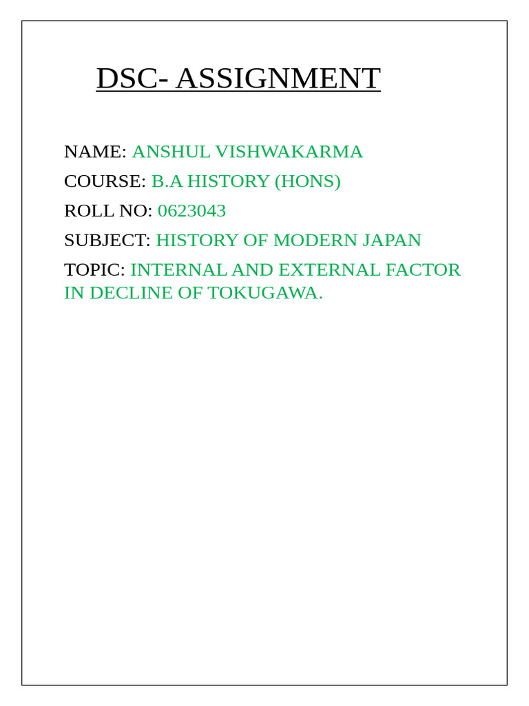 Japan Anshul. | PDF | Shogun | Feudal Japan