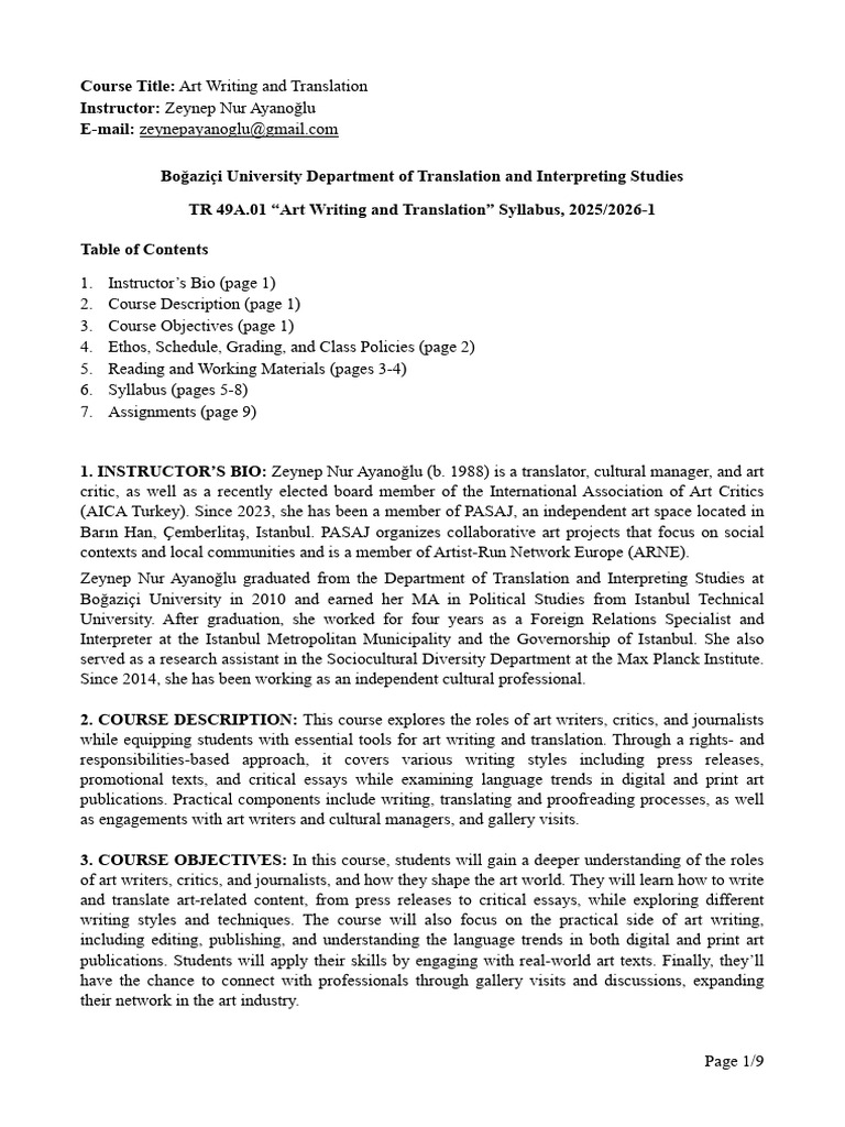 TR 49A - Art Writing and Translation | PDF | Translations | Human ...