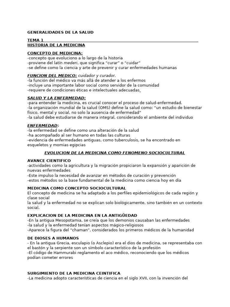 Evolución de la Medicina a lo Largo de la Historia | PDF | Medicina ...
