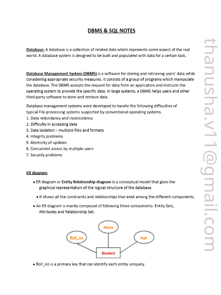 Dbms Notes | PDF