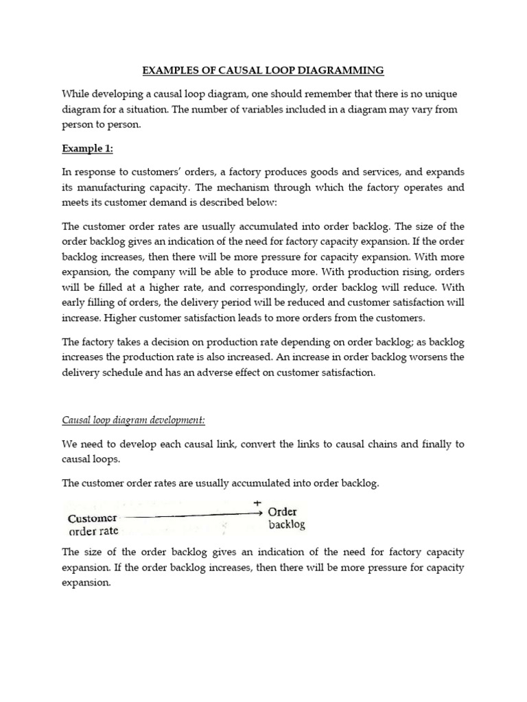 Causal Loop Diagram Examples Explained | PDF | Smallholding | Employment