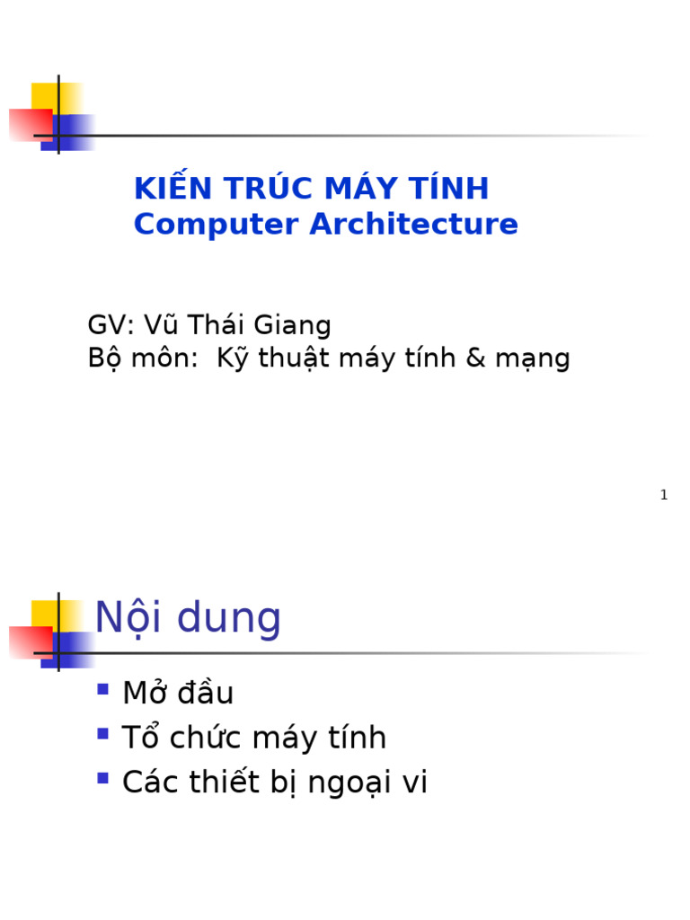 KTMT Chapter 1 Mo Dau | PDF