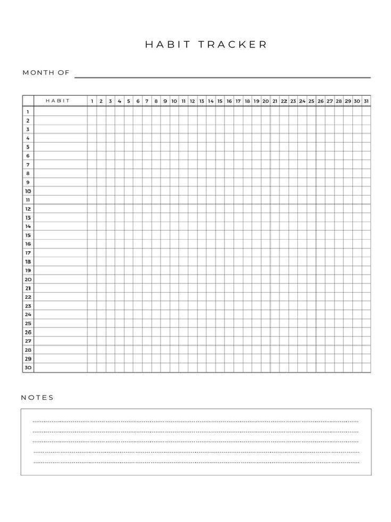 Monthly Tracker | PDF