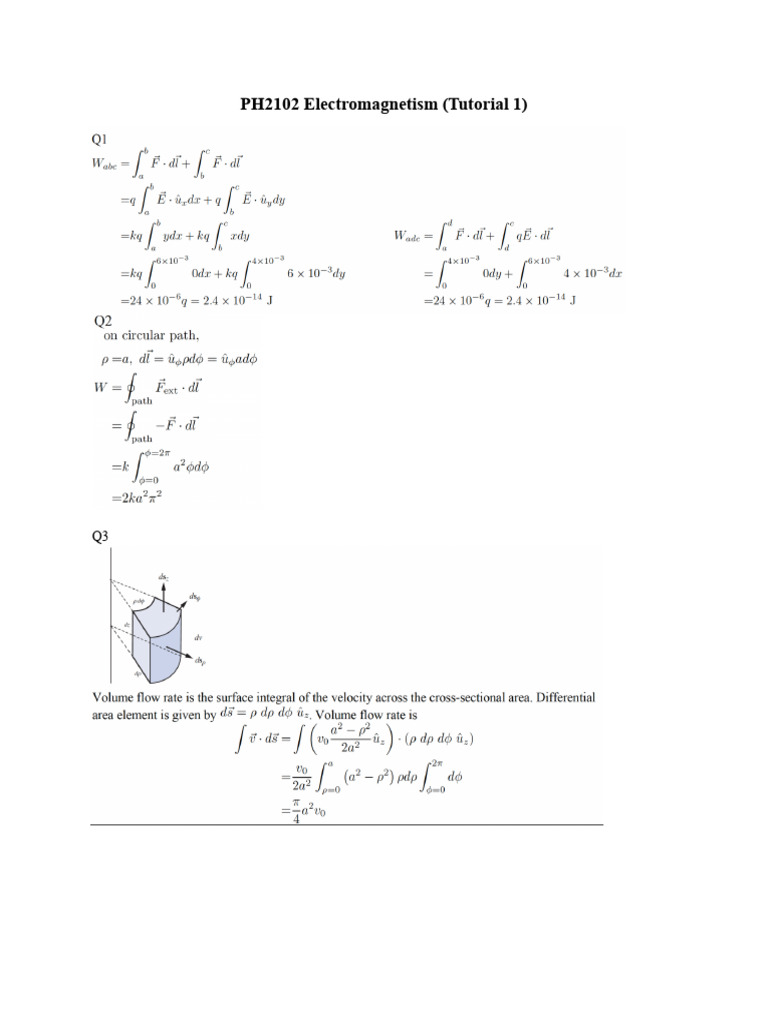 PH2102 Tutorial 1 Solution | PDF