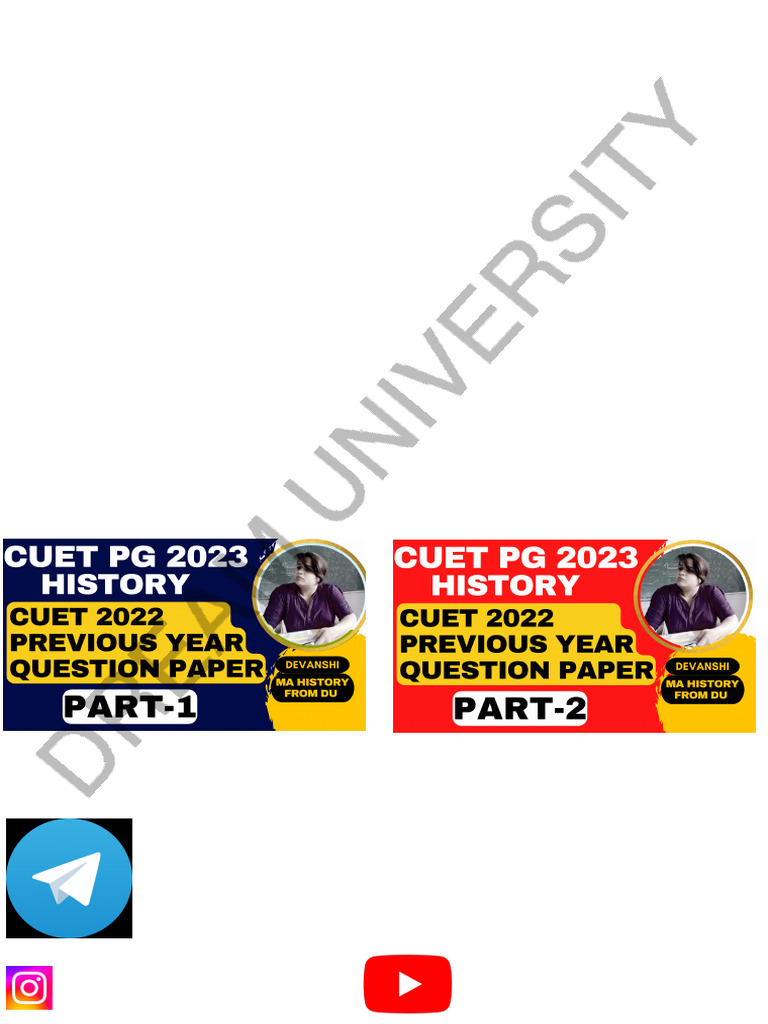 CUET PG 2022 History Question Paper | PDF