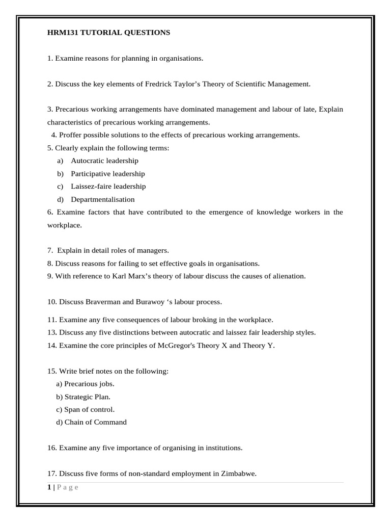 Labour Management Tutorial Warns | PDF