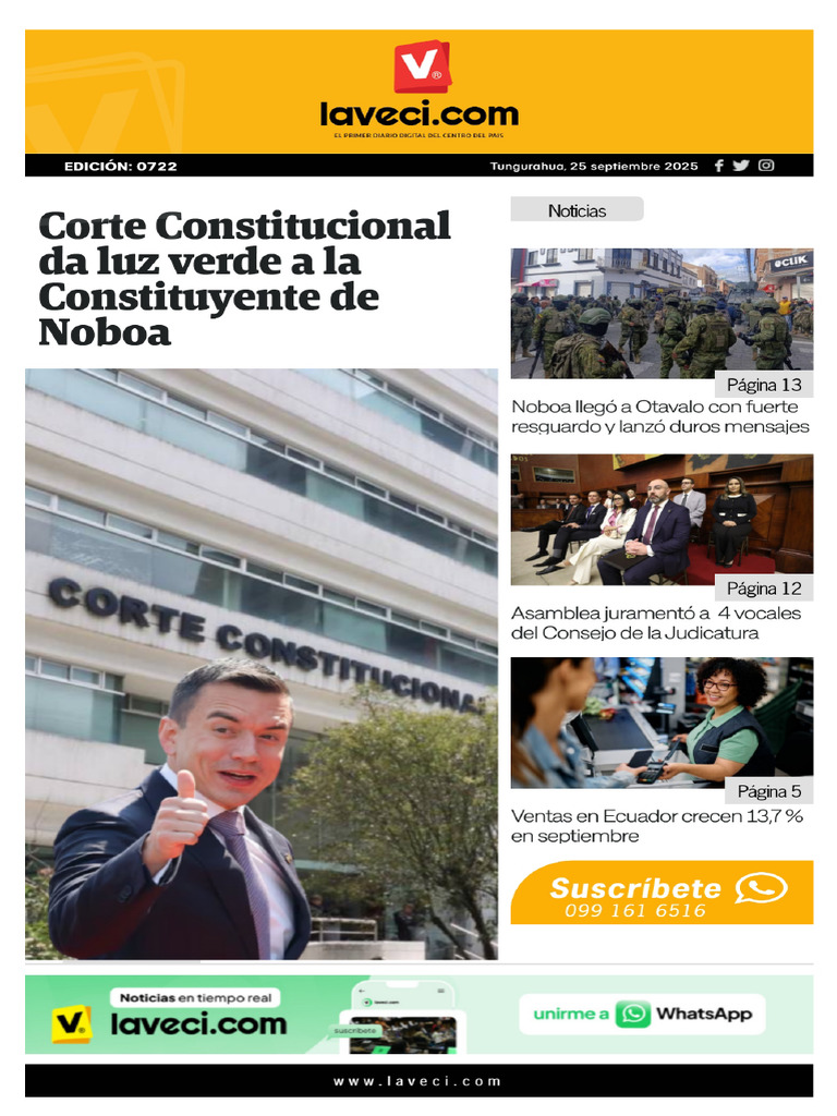 La Veci 25 de Septiembre 2025 - 722 | PDF