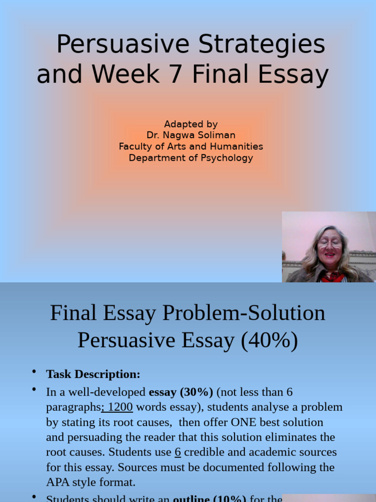 Persuasive Essay Guidelines by Dr. Soliman | PDF | Inductive Reasoning ...