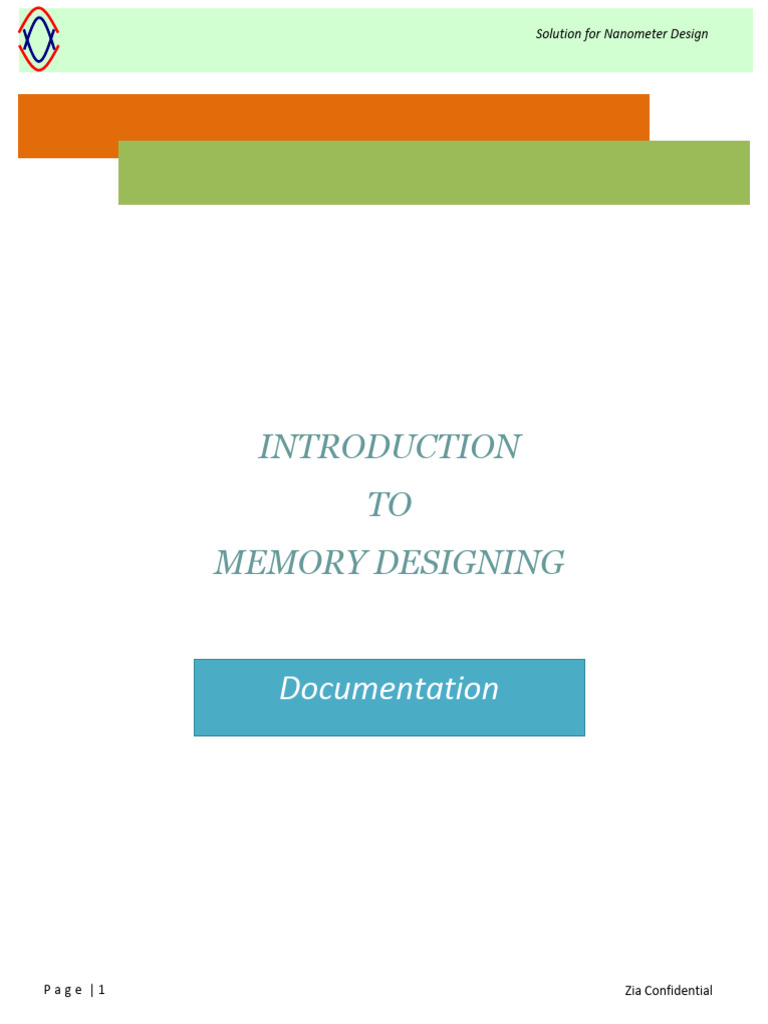 Memory Design Overview and Techniques | PDF | Computer Data Storage ...