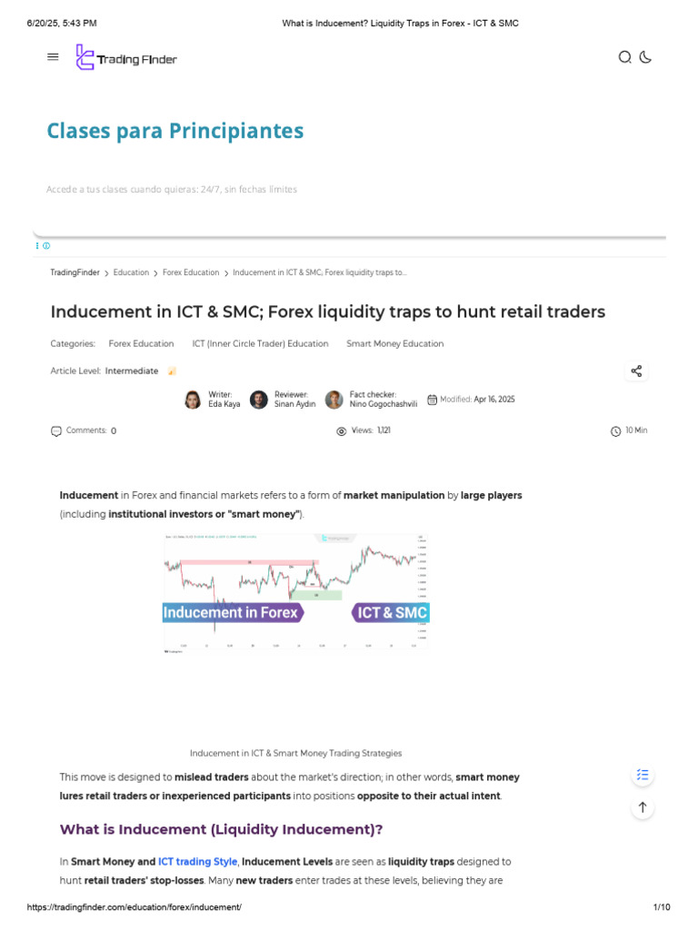 What Is Inducement - Liquidity Traps in Forex - ICT & SMC | PDF ...