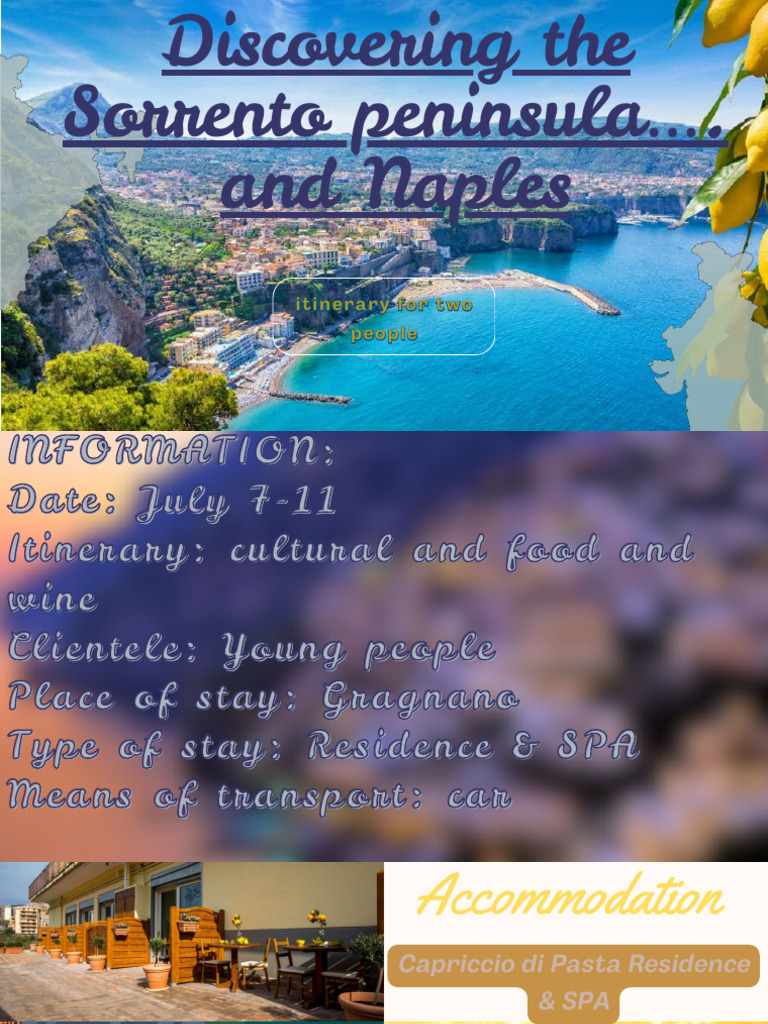 Sorrento & Amalfi Itinerary for Couples | PDF