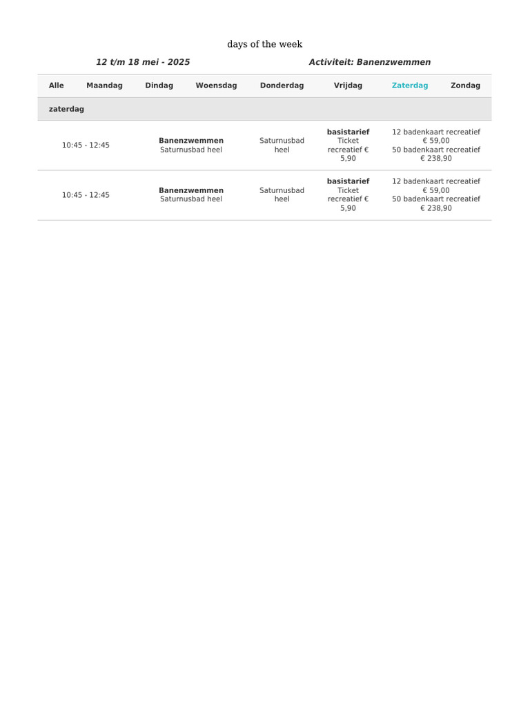Sro Schedule | PDF
