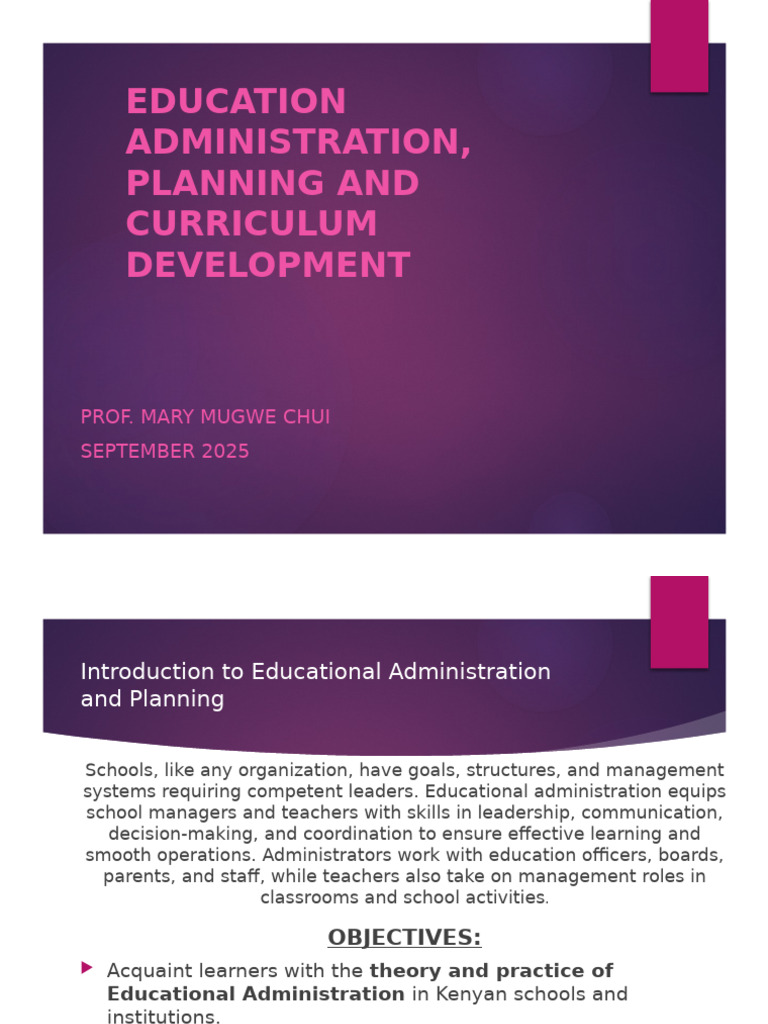 Educational Administration Management Planning | PDF | Leadership ...