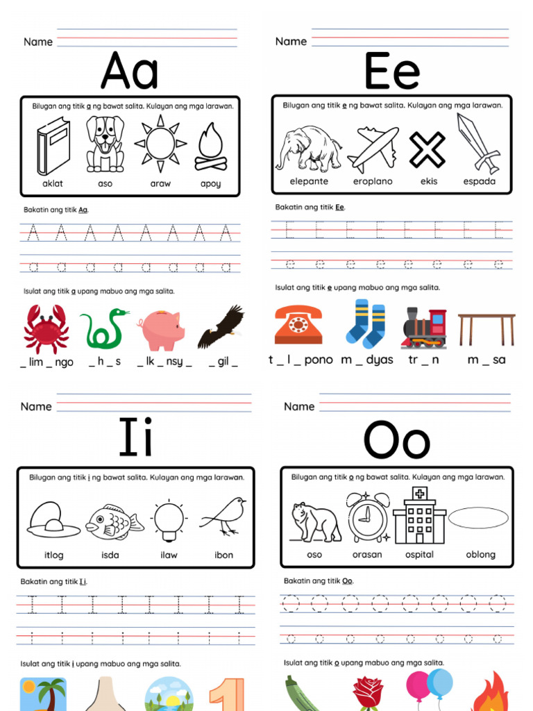 Patinig Workisheet | PDF