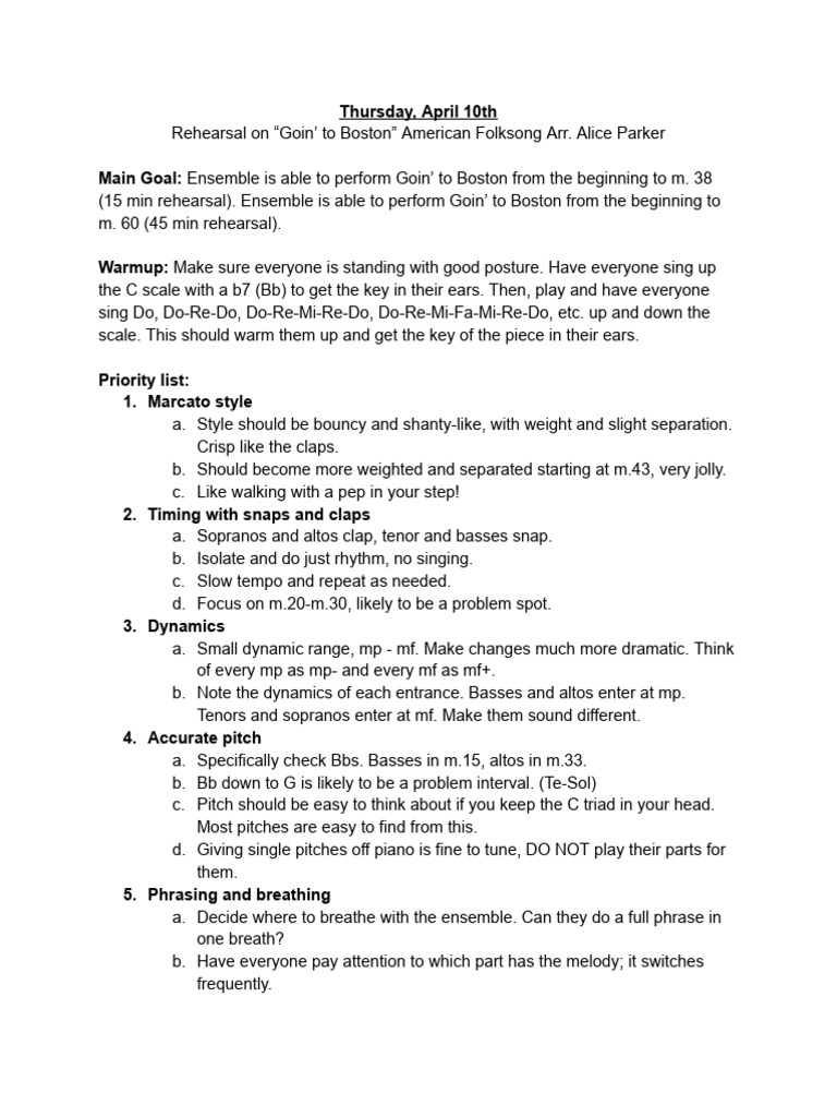 Choral Lesson Plan | PDF