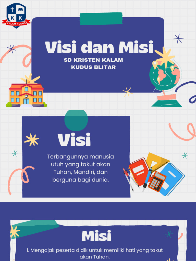 Visi dan Misi SD Kristen Kalam Kudus | PDF