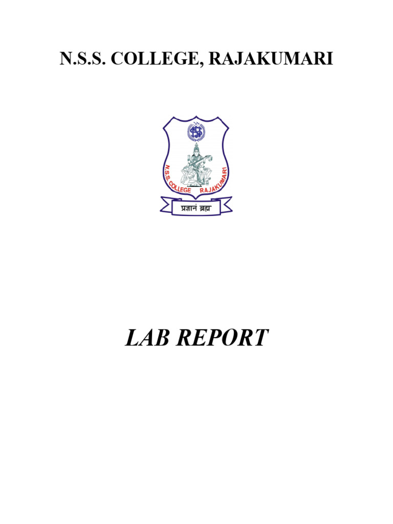 Lab Report Front Page | PDF