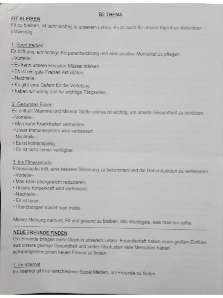 b2 Sprechen | PDF