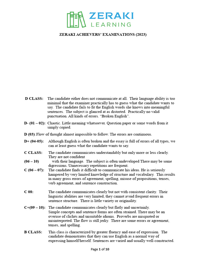 2023 English Paper 3 Marking Scheme | PDF | English Language | Vocabulary