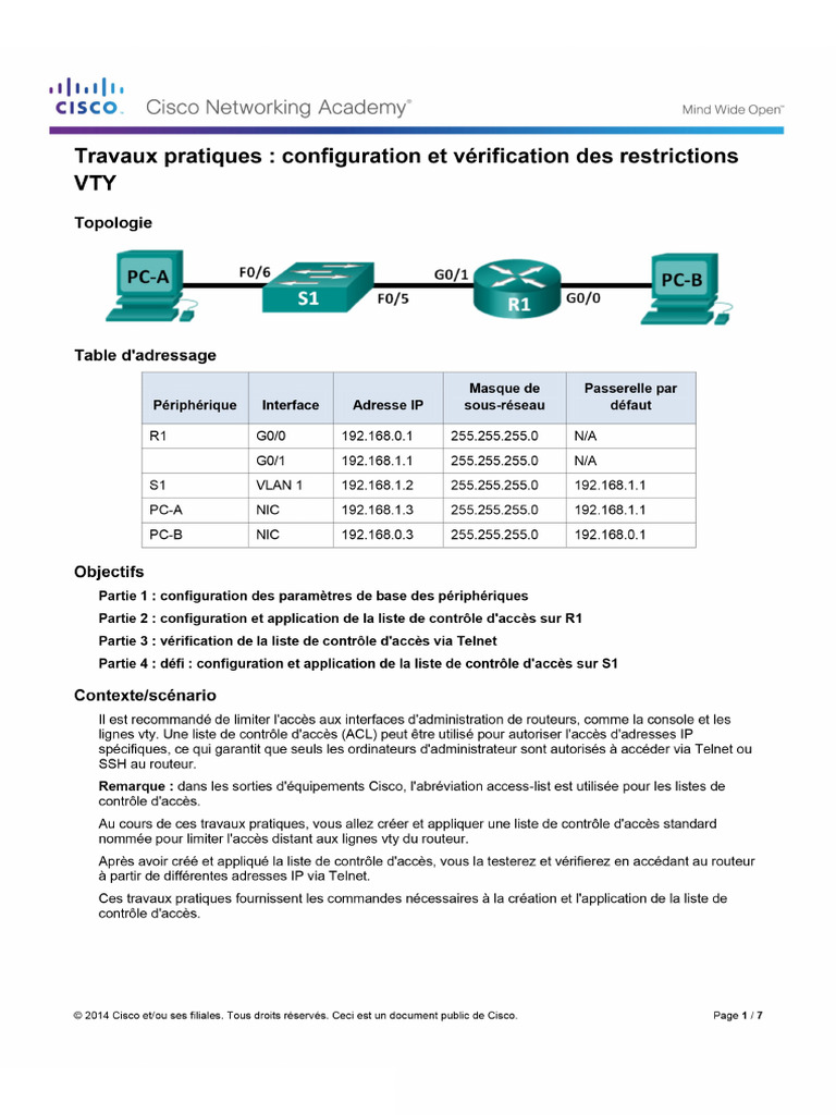 Configuring and Verifying VTY Restrictions | PDF