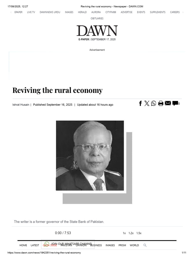 Reviving The Rural Economy - Newspaper | PDF | Inflation | Agriculture