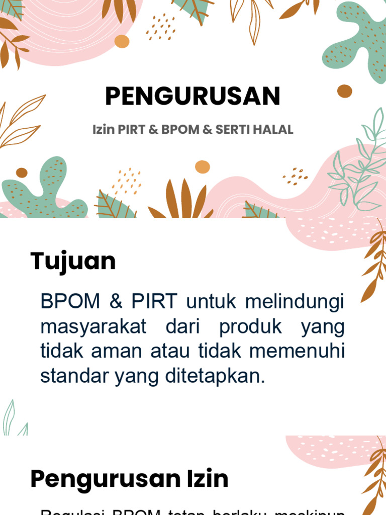 Pkwu - Pirt & Bpom & Serti Halal | PDF