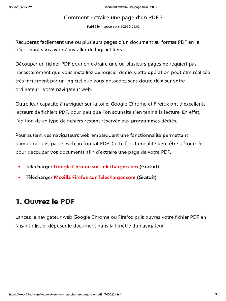 Extraire | PDF