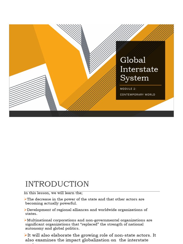 Understanding the Global Interstate System | PDF | Sovereignty ...