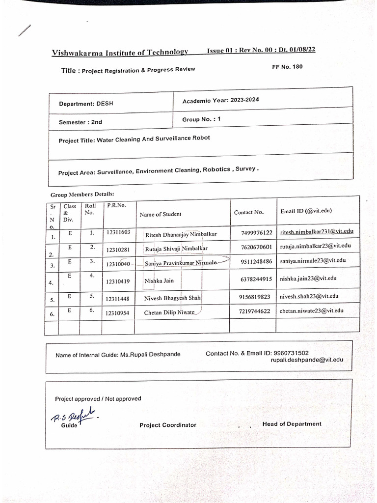 E1 - Edai 2 - Registration - Page No.1 | PDF