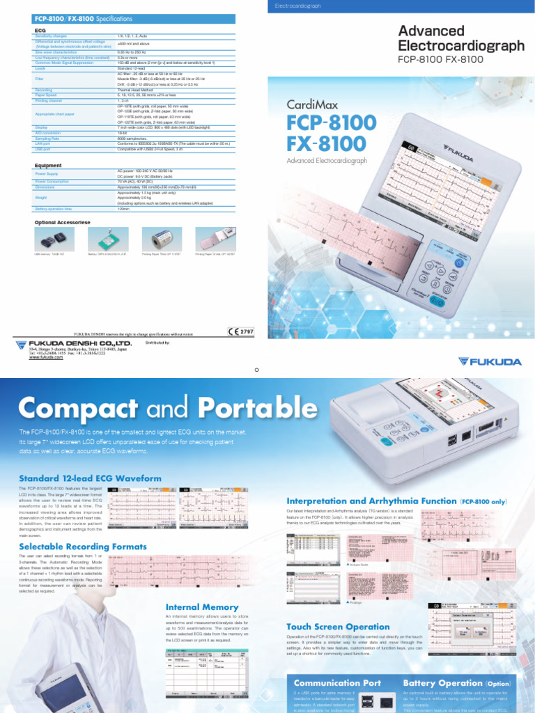 FCP 8100 FX 8100 Catalogue 4P Rev6 | PDF | Electrocardiography ...