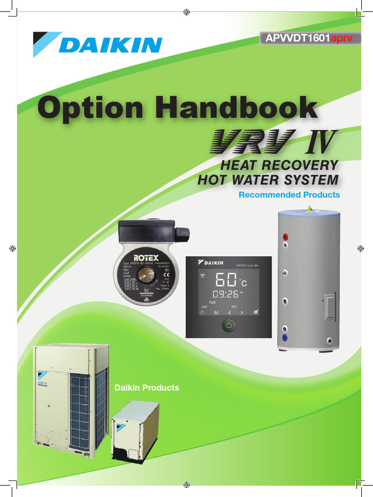 Daikin Heat Recovery Hot Water System | PDF | Water Heating | Corrosion