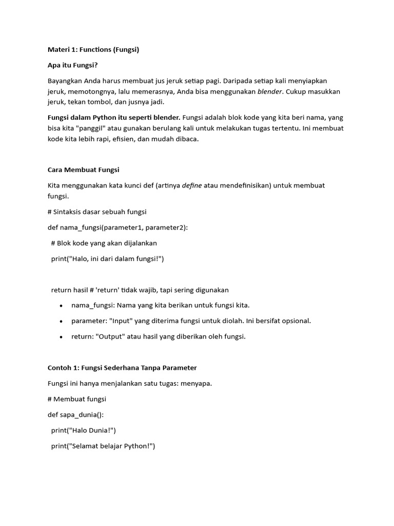 Functions Dan Struktur Data Di Python | PDF