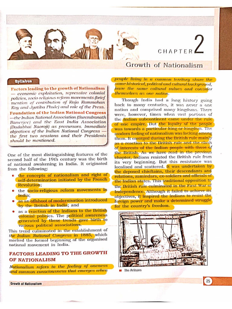 Cls 10 Hist CH 2 Growth of Nationalism | PDF