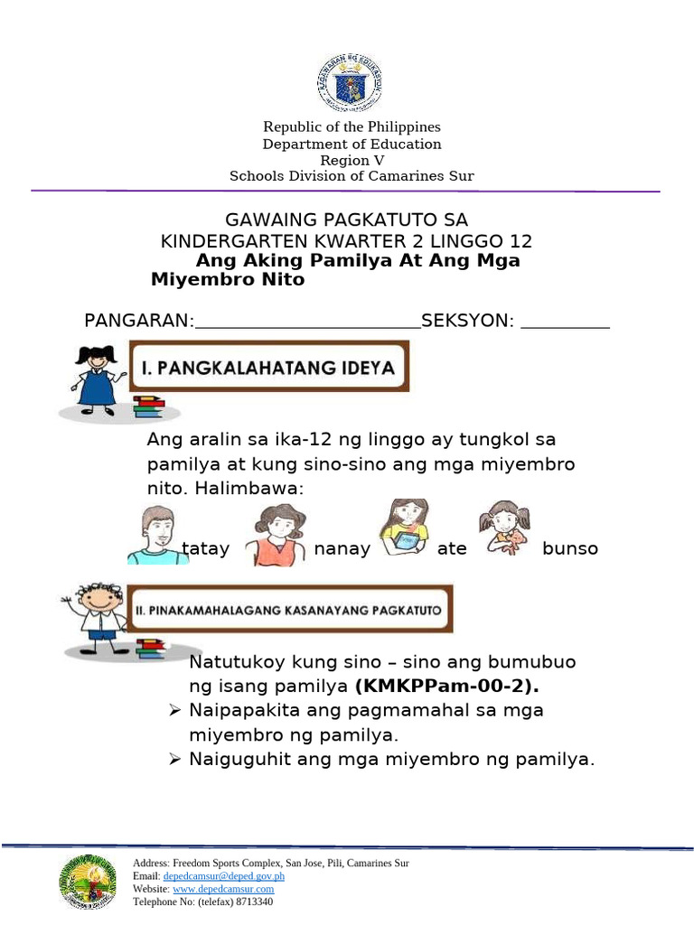 Kinder LAS Q2 WEEK 12 TAGALOG | PDF