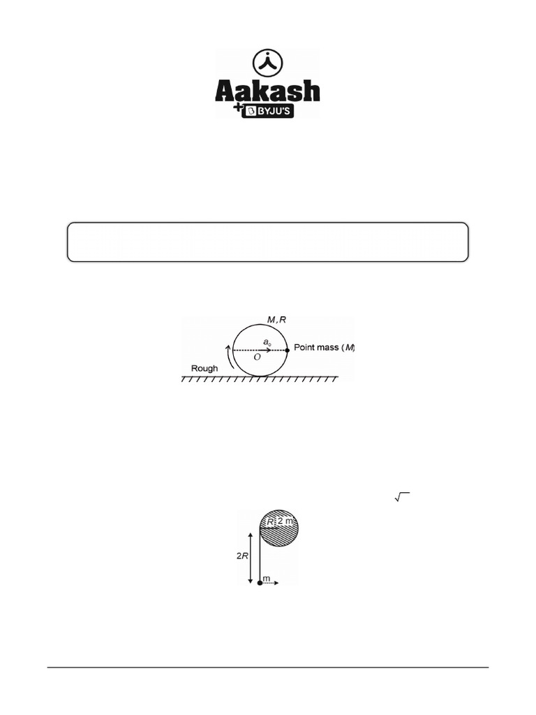 Skull Crusher-21 Class XI JEE (Adv) Physics | PDF | Rotation Around A Fixed Axis | Space
