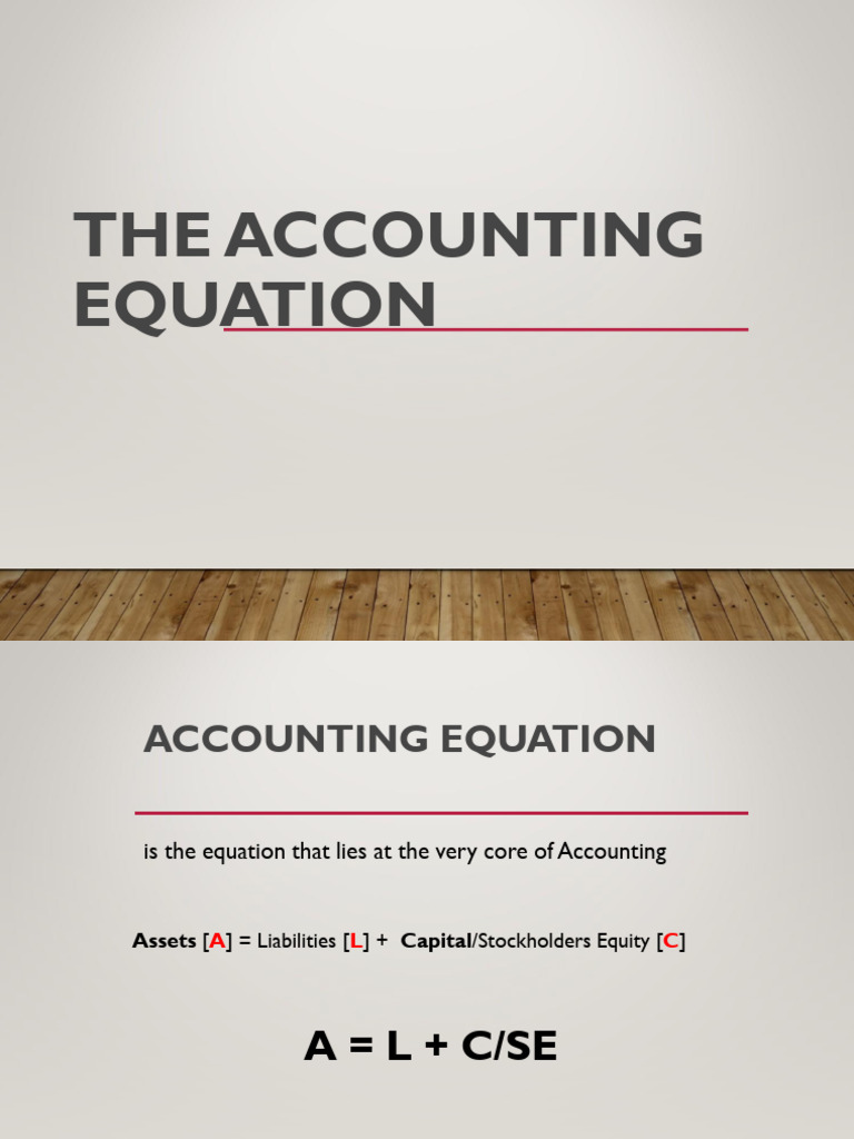 Lesson 3 Accounting Equation and Opening Balance Sheet | PDF | Equity ...