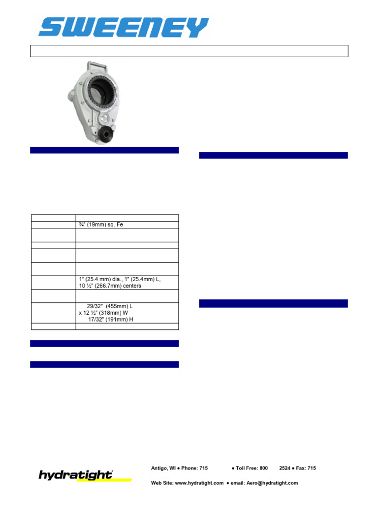 Model 8200 Torque Multiplier Manual | PDF | Torque | Manual Transmission